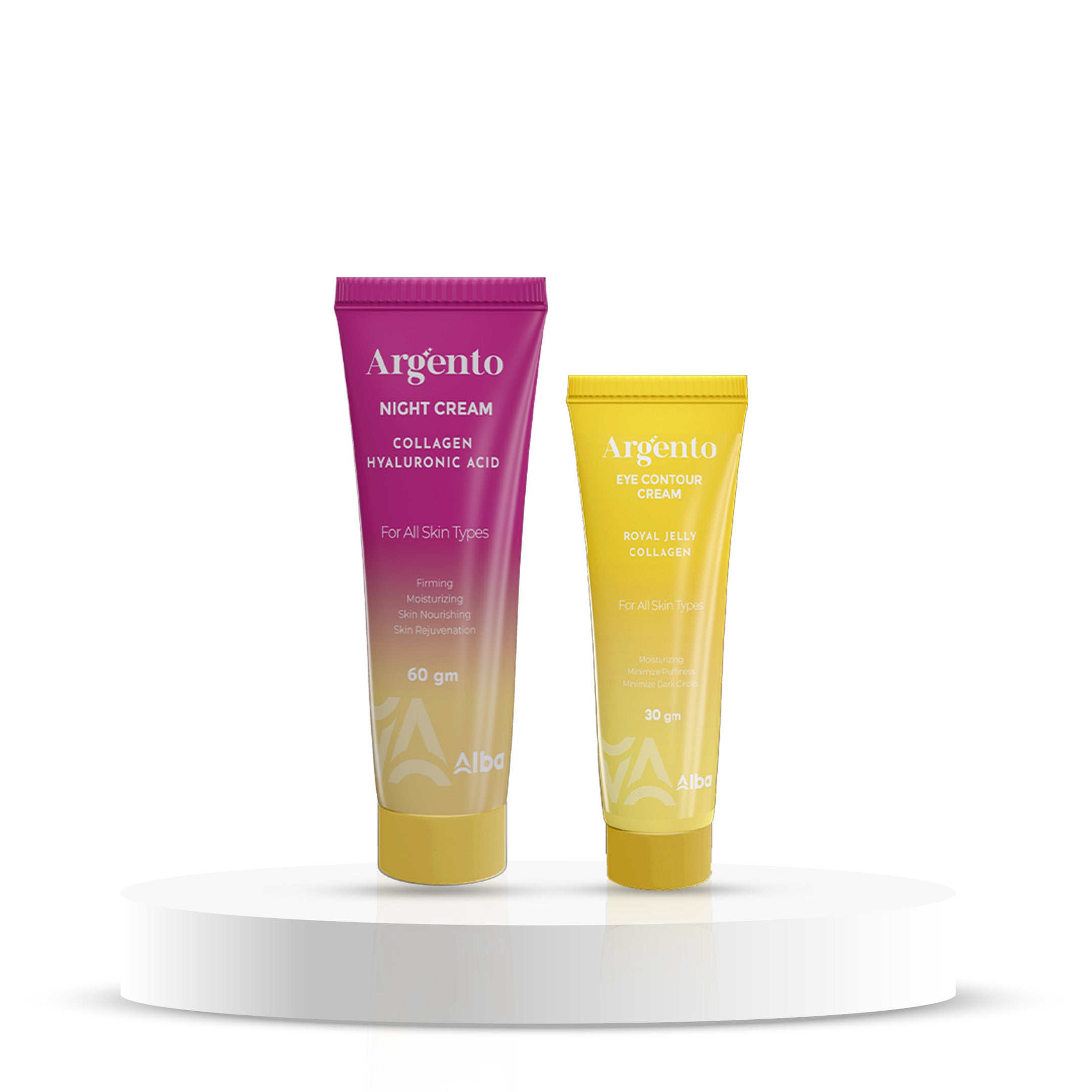 Argento Night Cream + Eye Contour – Alba Pharma